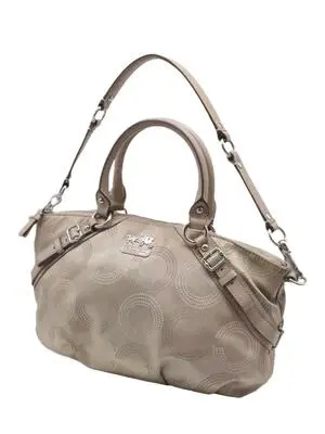 COACH VINTAGE Op Art Madison Sophia Satchel Bag - Neutrals