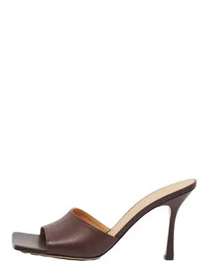 Bottega Veneta Bottega Veneta Stretch Square-Toe Sandals Brown