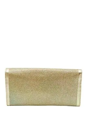 JIMMY CHOO Jimmy Choo Reese Metallic-Effect Clutch Bag Gold