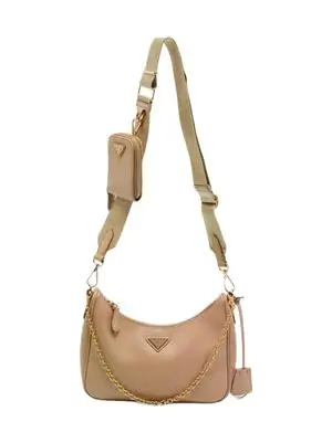 Prada Re-edition 2005 Saffiano Shoulder Bag - Neutrals
