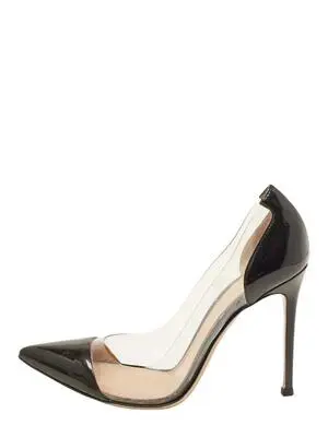 GIANVITO ROSSI Plexi Leather Pumps - Black