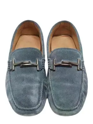 TOD'S Double T Suede Loafers - Blue