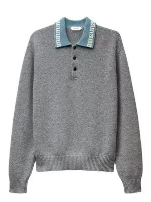 Versace Wool & Cashmere Knit Sweater - Grey