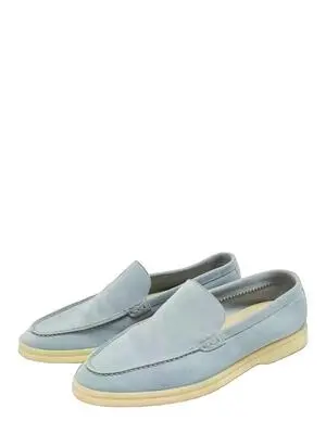 Loro Piana Summer Walk Suede Loafers - Blue