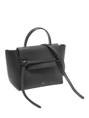 Celine Celine Micro Belt Leather Tote Bag Black