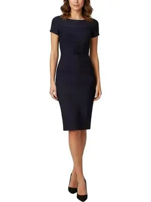 Herve Leger Bandage Short-sleeve Midi Dress - Blue
