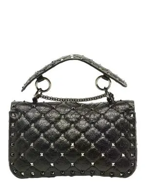 Valentino Garavani Small Rockstud Spike Quilted Handbag - Black