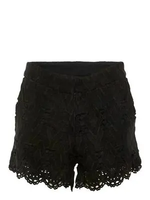 Maje Ikita Scalloped-edge Shorts - Black