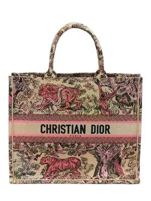 Dior 2024 Large Book Toile De Jouy Tote Bag - Neutrals