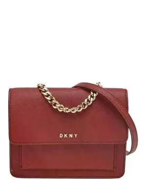 Dkny Bryant Park Saffiano-leather Crossbody Bag - Red