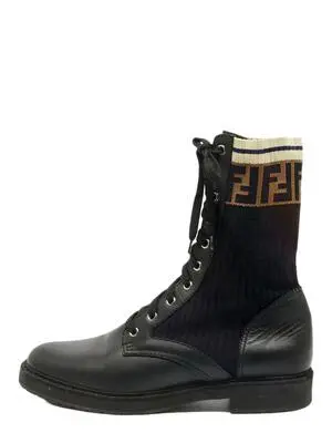 Fendi Ff-motif Boots - Black