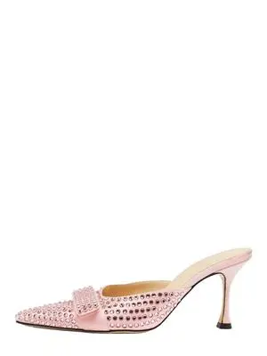 Mach & Mach Carrie Crystal-embellished Mules - Pink