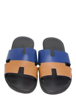 Hermès Izmir H-cut Flat Sandals - Blue