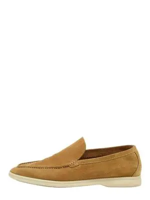 Loro Piana Summer Walk Suede Loafers - Brown