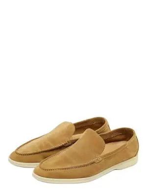 Loro Piana Summer Walk Suede Loafers - Brown