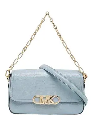 Michael Kors Medium Parker Crocodile-embossed Two-way Handbag - Blue