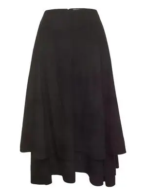 Loewe Double-layer Midi Skirt - Black
