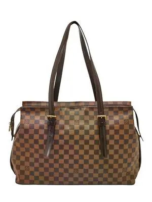 LOUIS VUITTON Chelsea Damier Ebène Shoulder Bag - Brown