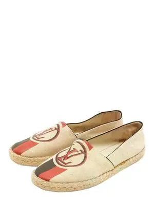LOUIS VUITTON Logo Print Espadrilles - Neutrals