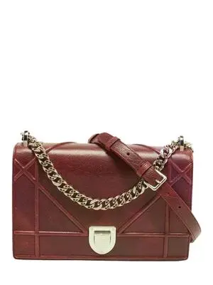 Dior Christian Dior Medium Diorama Cannage Shoulder Bag Red