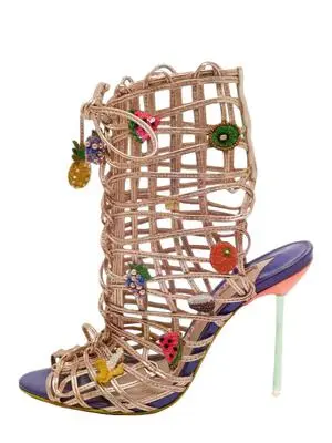 SOPHIA WEBSTER Riko Ankle-strap Sandals - Neutrals