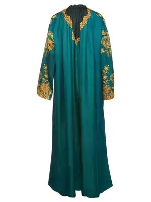 Etro Paisley Print Gabardine Maxi Dress - Green
