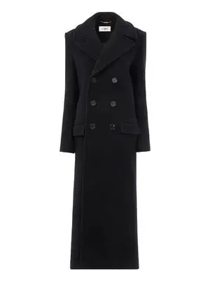Chloé Long Double-breasted Wool Coat - Black