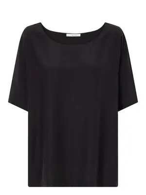 THE ROW Basso Silk Blouse - Black
