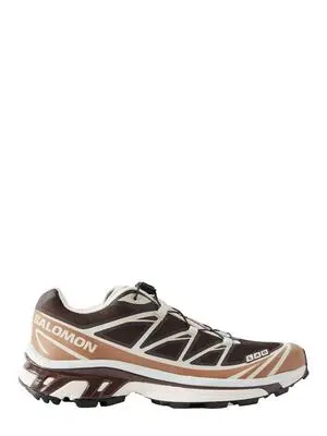 SALOMON Xt-6 Rubber-trimmed Mesh Sneakers - Brown