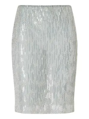 ILKYAZ OZEL Ani Crystals Embellished Mini Skirt - Silver