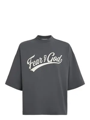 Fear Of God Cotton Boxy Merch T-shirt - Grey