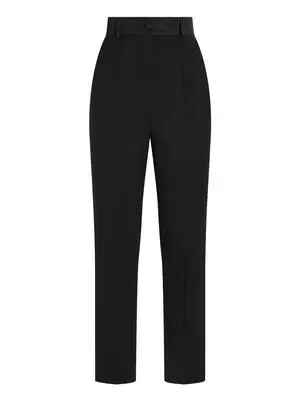 Dolce & Gabbana Bi-stretch Twill Tailored Trousers - Black