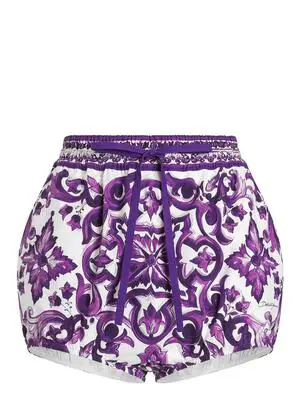 Dolce & Gabbana Majolica Print Poplin Shorts - Multicolor