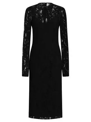 Dolce & Gabbana Lace Midi Dress - Black