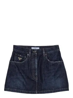 Prada Denim Miniskirt - Navy
