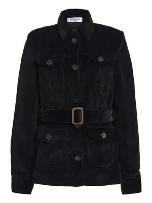 Françoise Sutton Belted Cotton Jacket - Black