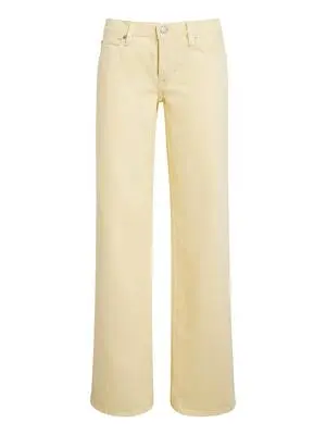 FRAME The Pixie Gray Wide-leg Jeans - Yellow