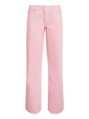 FRAME The Pixie Gray Wide-leg Jeans - Pink