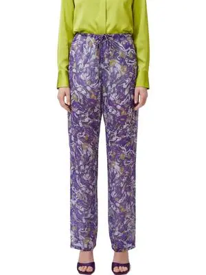 Dries Van Noten Abstract Print Viscose Trousers - Multicolor