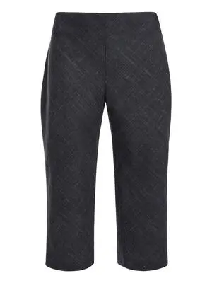 Christopher Esber Banyan Wool-linen Capri Pants - Black