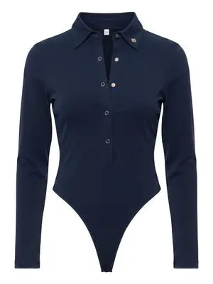 FOREPLAY GOLF Polo Bodysuit Long Sleeve - Blue
