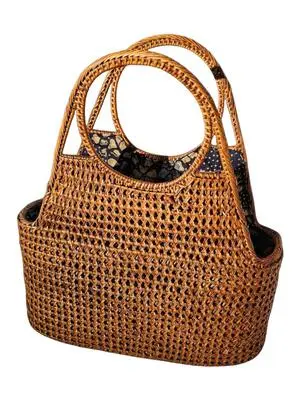 OHSUN Neutrals / Aiko Rattan Bucket Chestnut - Brown
