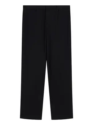 Armani Exchange Regular Fit Cotton Canneté Trousers - Black