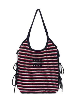 Miu Miu Crochet Striped Shopper - Multicoloured