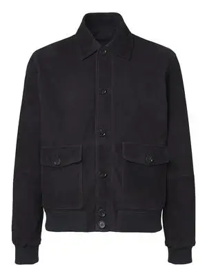 ARMA Arma Tomme Reversible Suede Blouson Jacket Blue