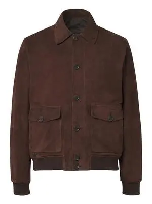 ARMA Tomme Reversible Suede Blouson Jacket - Brown