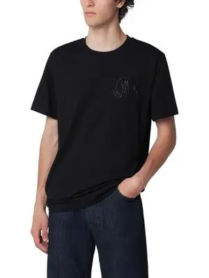 Moncler Cotton T-shirt With Logo - Black