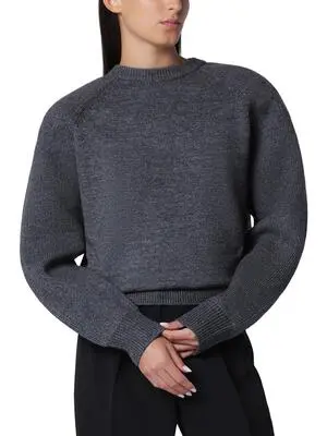 THE FRANKIE SHOP Dark Wool Blend Sweater - Grey