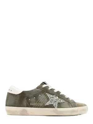 GOLDEN GOOSE Golden Goose Super-Star Suede Glitter Detail Sneakers