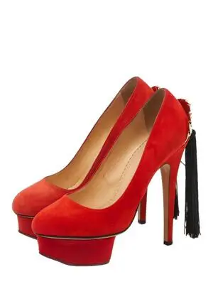 CHARLOTTE OLYMPIA Dolly Platform Pumps - Red